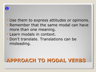 Modal Verbs | PPT