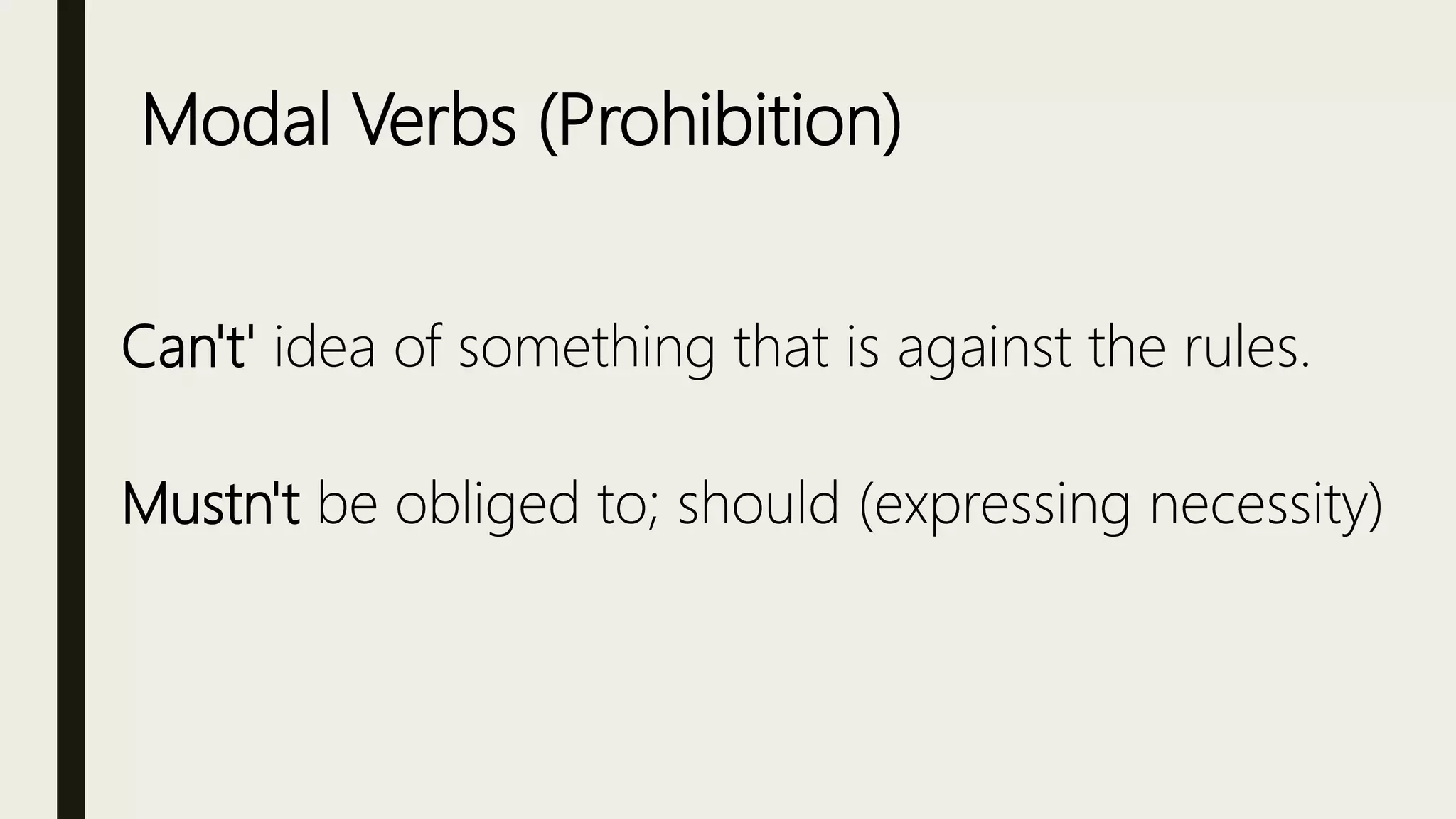 Modal verbs | PPTX