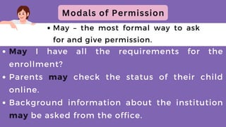 MODAL-VERBS.pdf for grade 9 students in juniro hoigh school | PDF