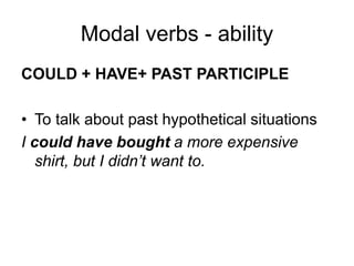 Modal Verbs - Can Could Be Able To - Powerpoint Presentation | PPT
