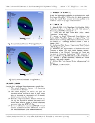 Modal analysis of annular disc | PDF