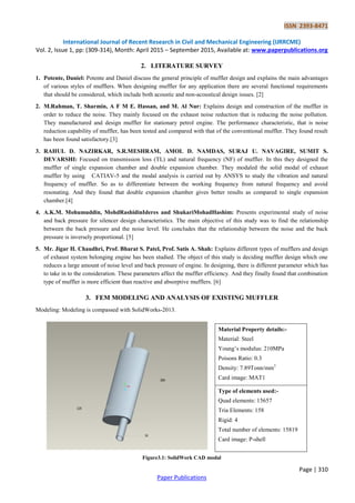 Modal Analysis of Muffler of an Automobile by Experimental and Numerical Approach | PDF