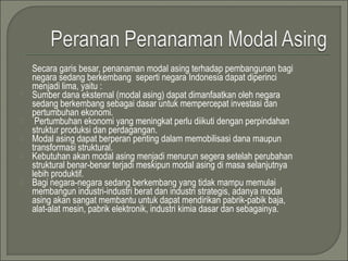 Modal asing dan piutang ln | PPT