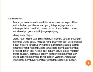 Modal asing dan utang luar negeri | PPTX