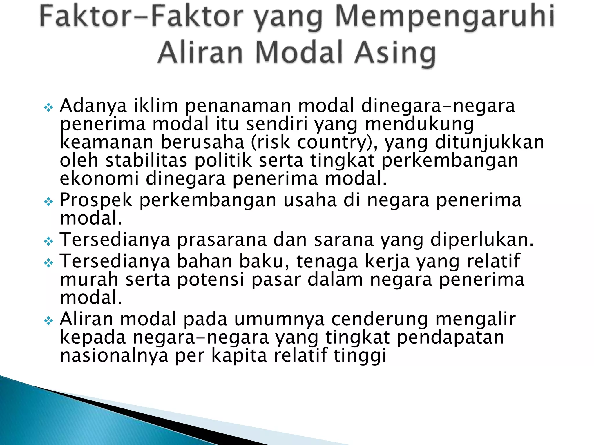 Perekonomian indonesia Modal asing dan utang luar negeri | PPTX