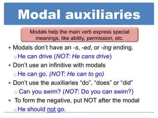 Modal auxiliaries | PPTX