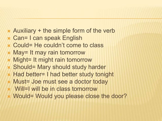 Modal auxiliaries | PPTX