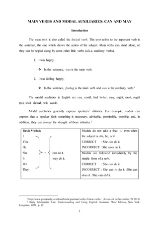 Modal auxiliaries | PDF