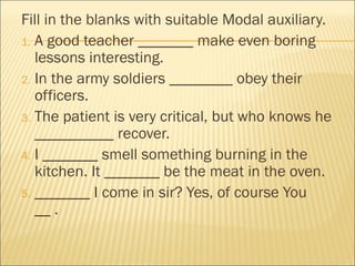 Modal auxiliary | PPT