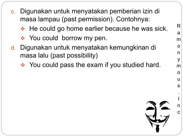 Pengertian, Fungsi dan Contoh Kalimat Modal Auxiliary Verbs | PPTX