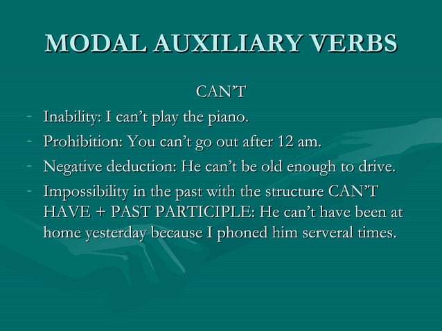 Modal auxiliary verbs | PPT | Soccer | Sports