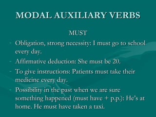 Modal auxiliary verbs | PPT