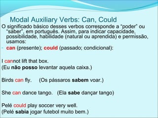 Modal auxiliary verbs can, could | PPT