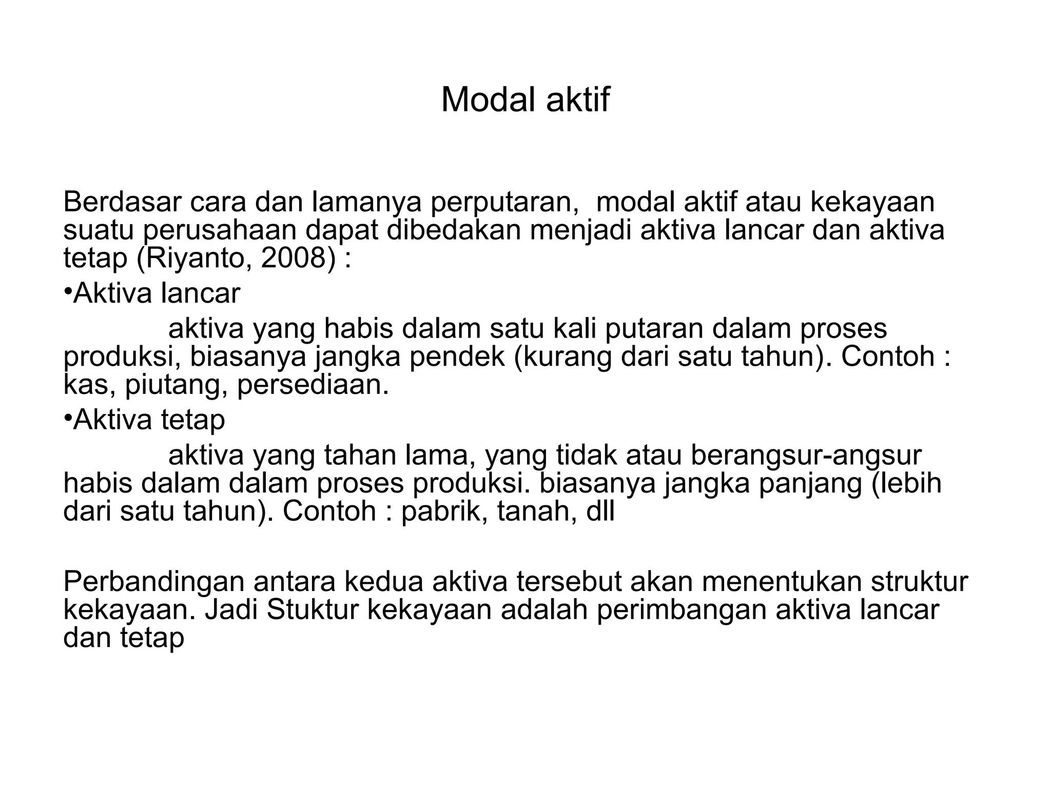 Modal dalam perusahaan | PPT