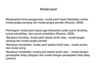 Modal dalam perusahaan | PPT