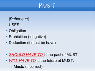 MODALS TENSES | PPT