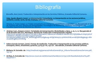 Modalidades de interpretación comunitaria | PPT