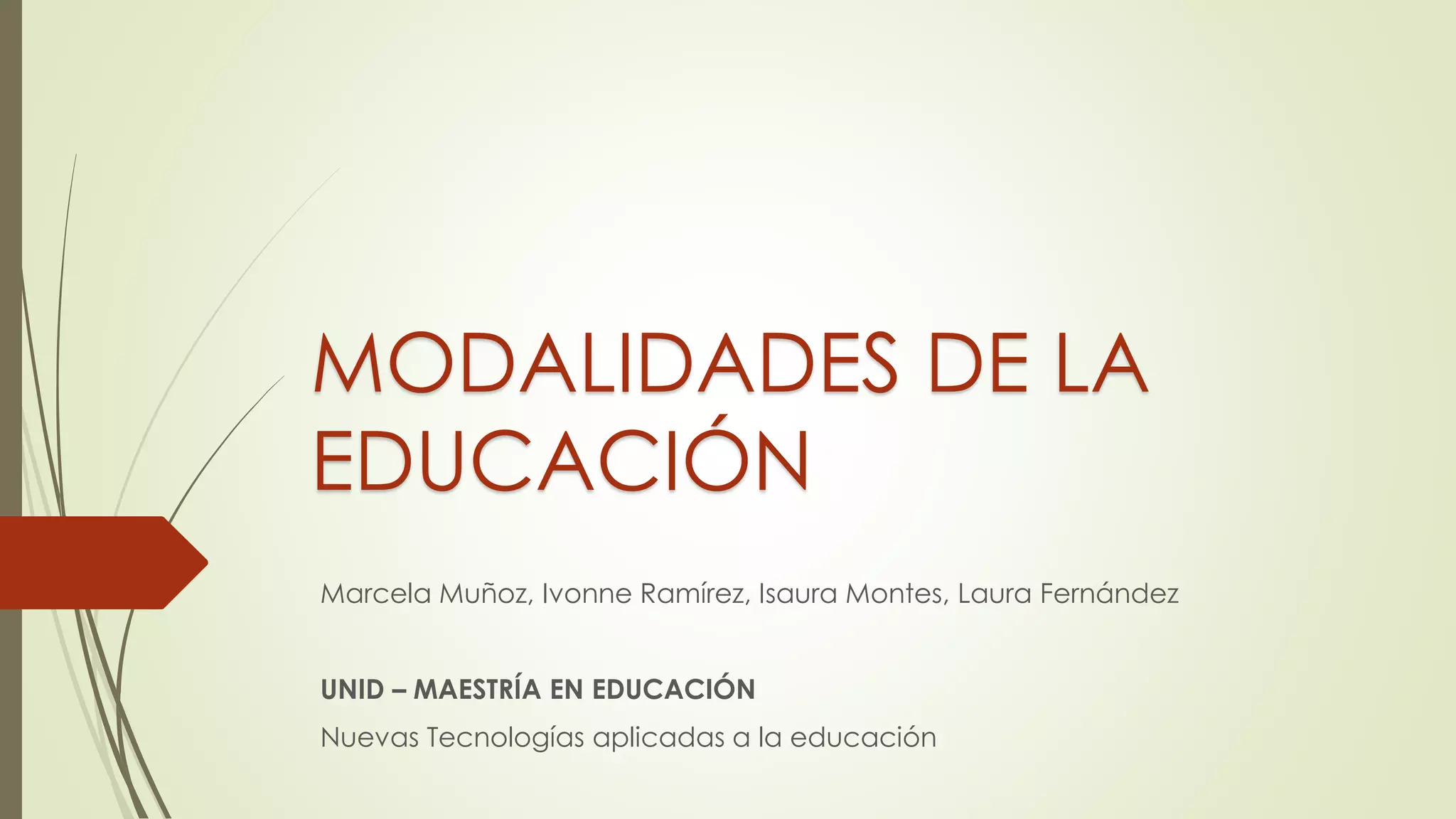 Modalidades de la educación | PPTX