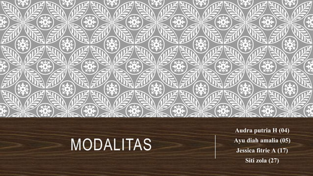 Modalitas | PPT