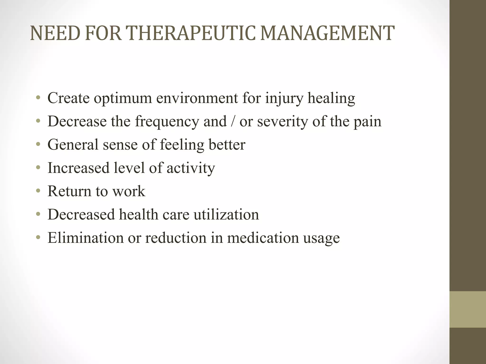 Modalities for therapeutic management of pain 1 | PPTX