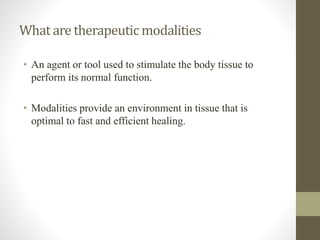 Modalities for therapeutic management of pain 1 | PPTX