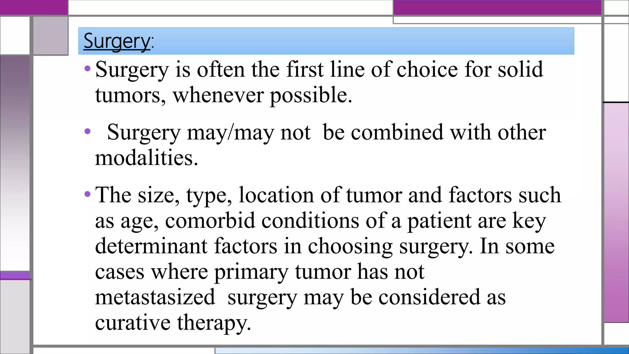 Modalities of treatment for cancer | PPTX