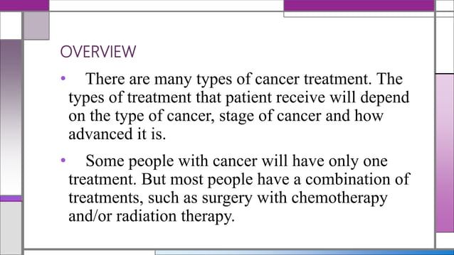Modalities of treatment for cancer | PPTX