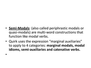 Modality and classification of modal auxiliaries | PPTX