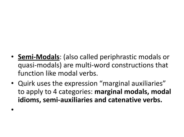 Modality and classification of modal auxiliaries | PPTX