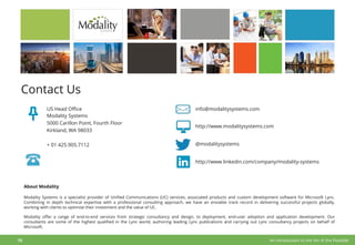 Modality Systems | Empowering Business Transformation | PDF