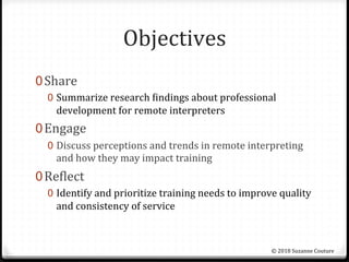 Modality Matters: Including Remote Interpreting in Interpreter Training Programs with Suzanne ...