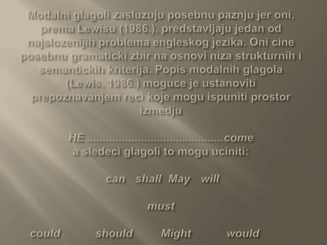 Modalnost i modalni glagoli u engleskom jeziku - Milica Mitrović ...