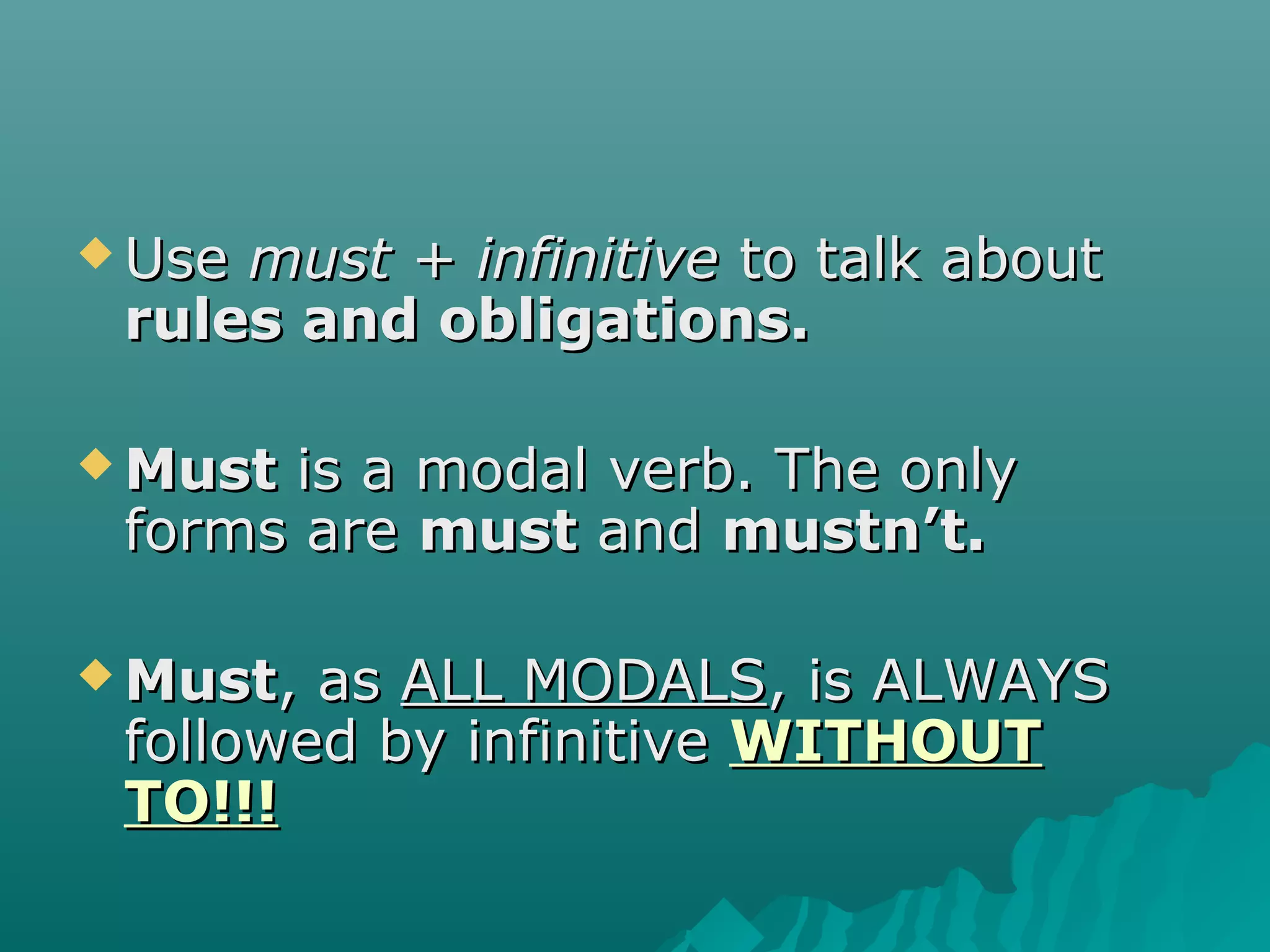 Modal of obligation | PPT