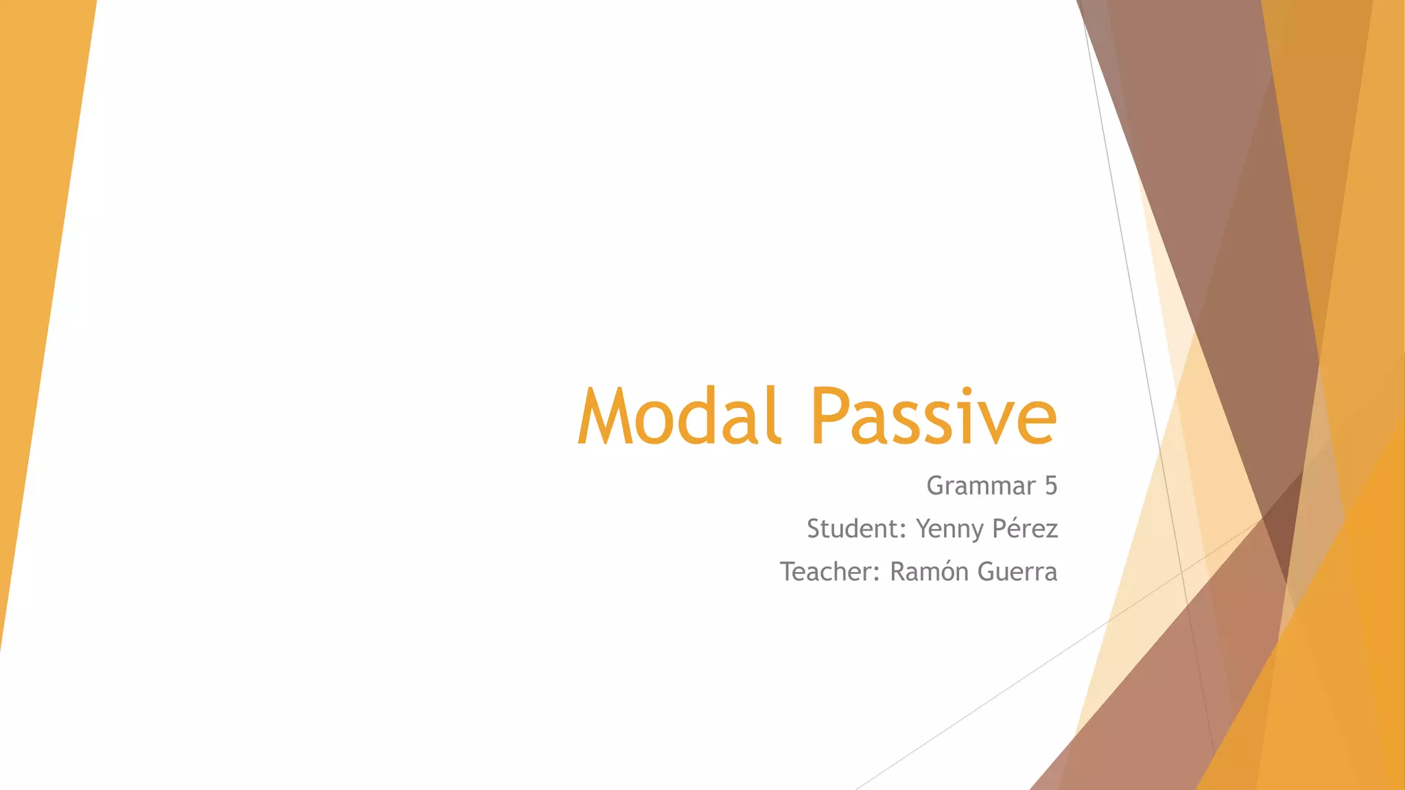 Modal passive Examples | PPTX
