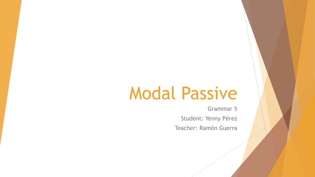 Modal passive Examples | PPTX