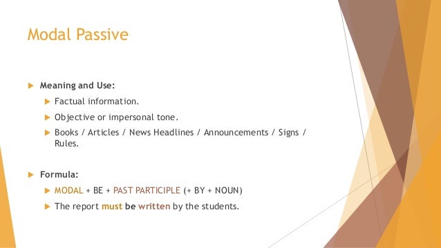 Modal passive Examples