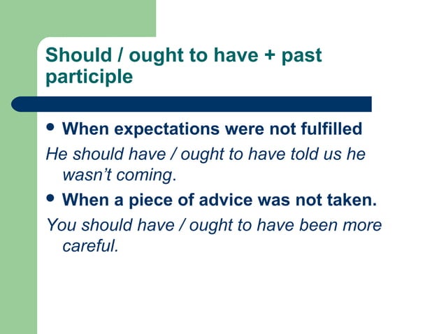 Modal perfect | PPT