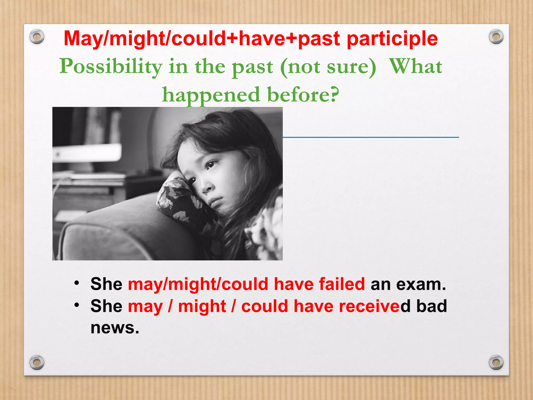 Modal perfect with pictures | PPT