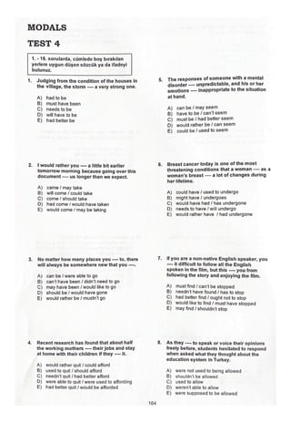 modals questions for high level students | PDF