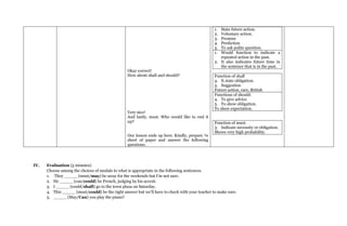 Lesson Plan on Modals | PDF