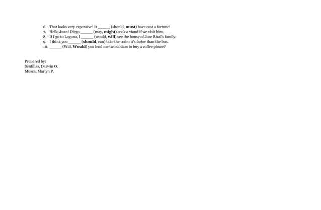 Lesson Plan on Modals | PDF