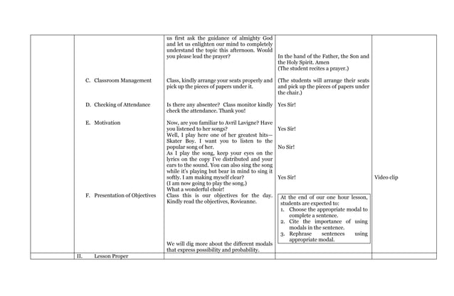 Lesson Plan on Modals | PDF