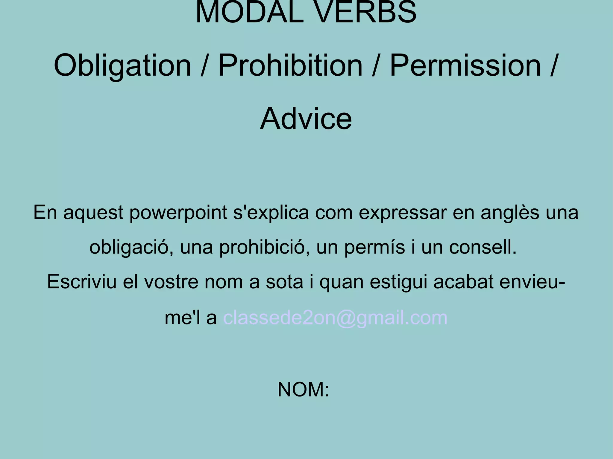 Modals | PPT