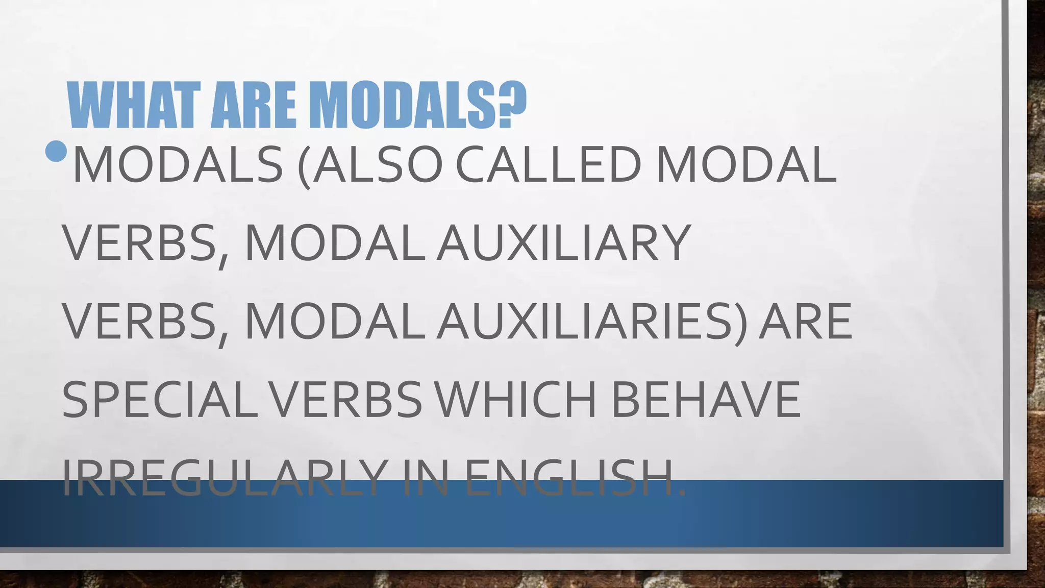 Modals | PPT