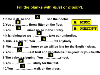 Modals have to. must. | PPT