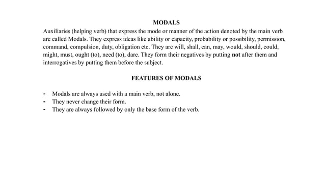 Modals english | PPTX