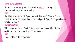 The Modals in English, The use of the modals, | PPTX