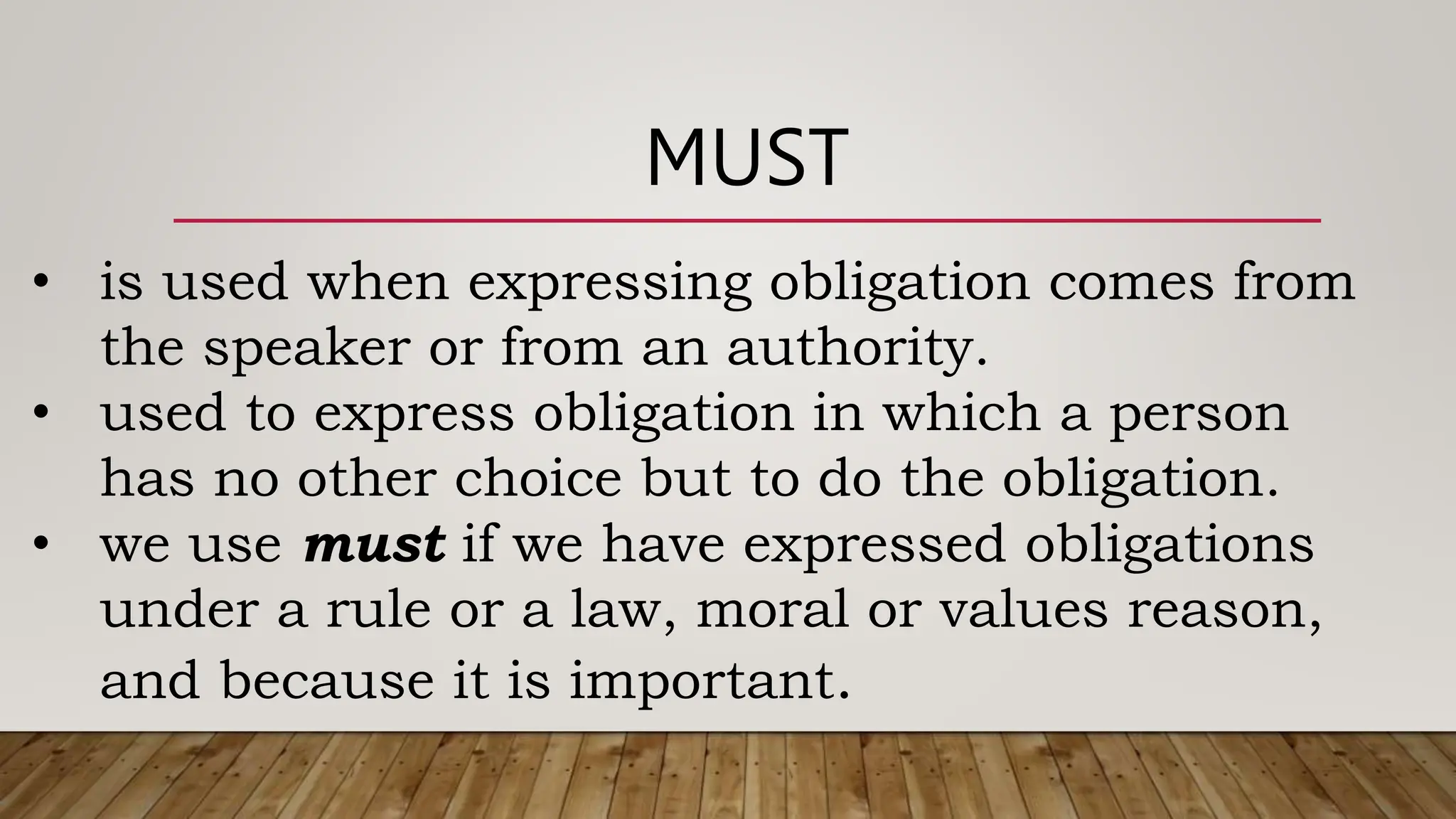 Express permission, obligation, and prohibition | PPTX
