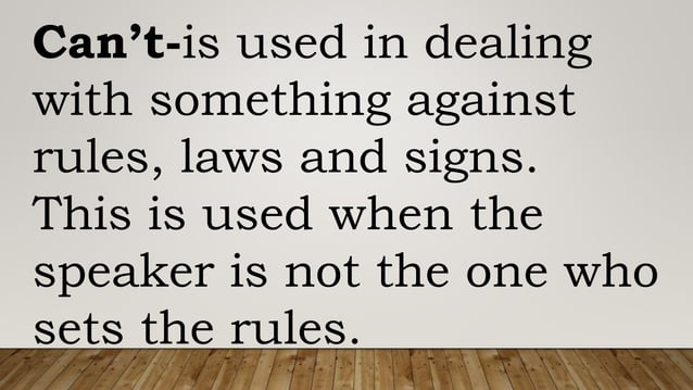 Express permission, obligation, and prohibition | PPTX