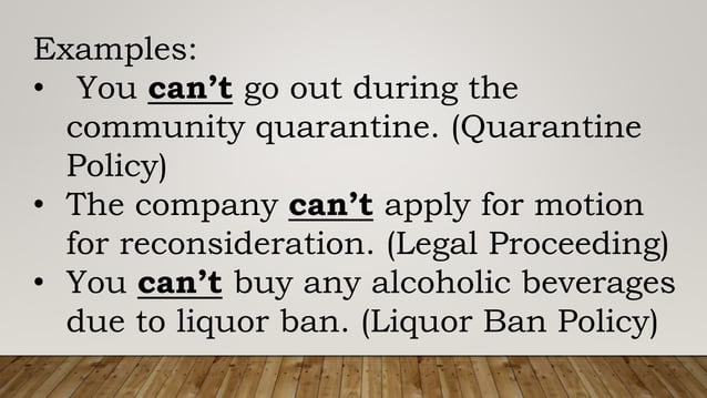 Express permission, obligation, and prohibition | PPTX